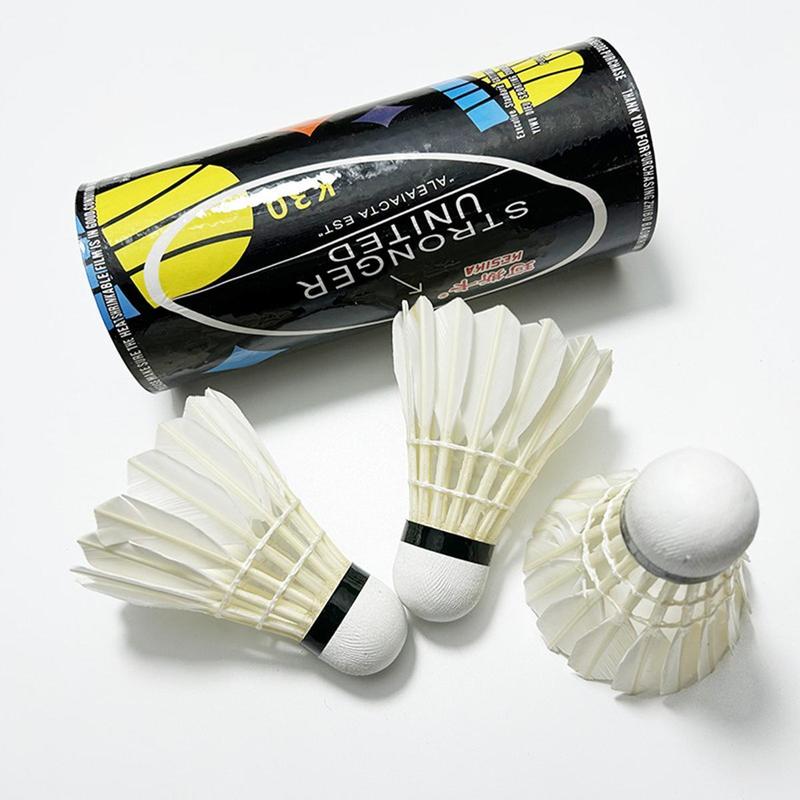 3 Pieces Duck Feather Badminton Training Ball Durable Badminton ...