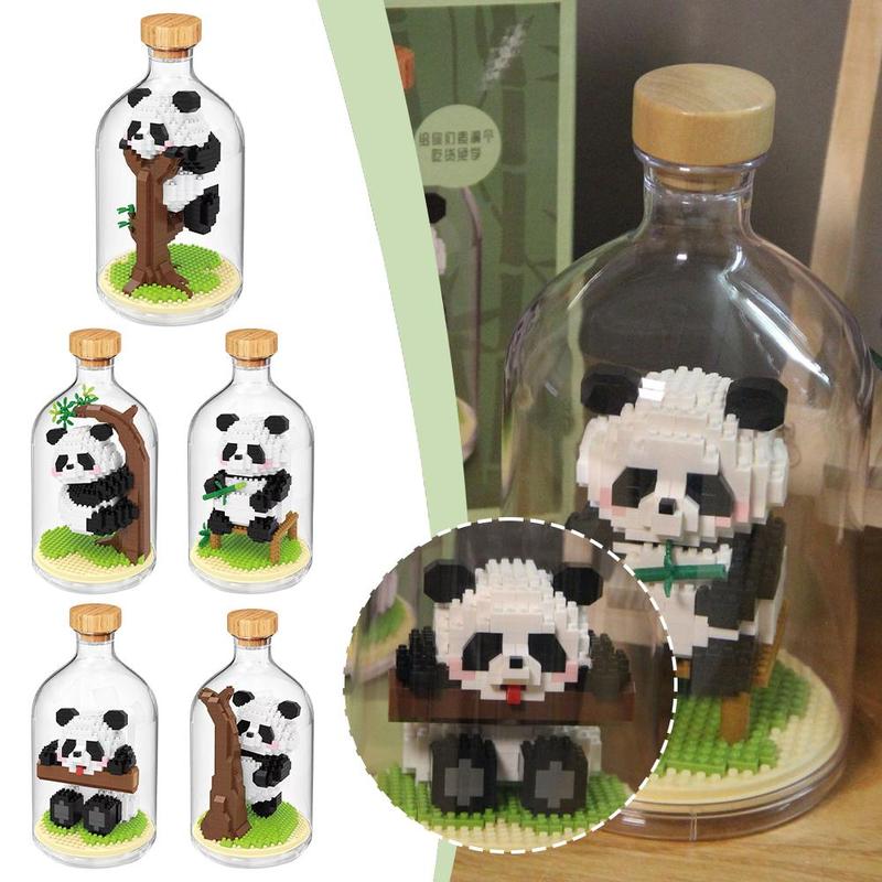 Mini Building Brick Block Cute Panda In Transparent Cover Toys - TikTok ...