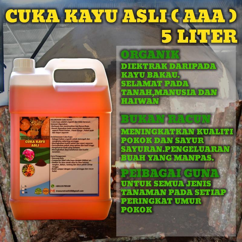 CUKA KAYU ASLI 5 LITER/ WOOD VINEGAR 100% ASLI TANPA CAMPURA - TikTok ...