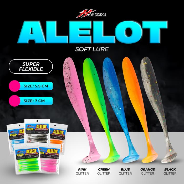 Promo Umpan Pancing Soft Lure | Hayumake ALELOT SoftLure | T-Tail Worm ...