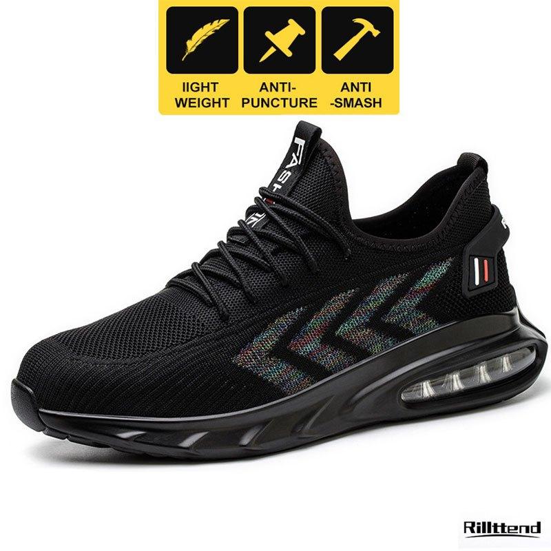 【Ready Stock】Safety Shoes men Steel toe Lightweight Air-sole - TikTok ...