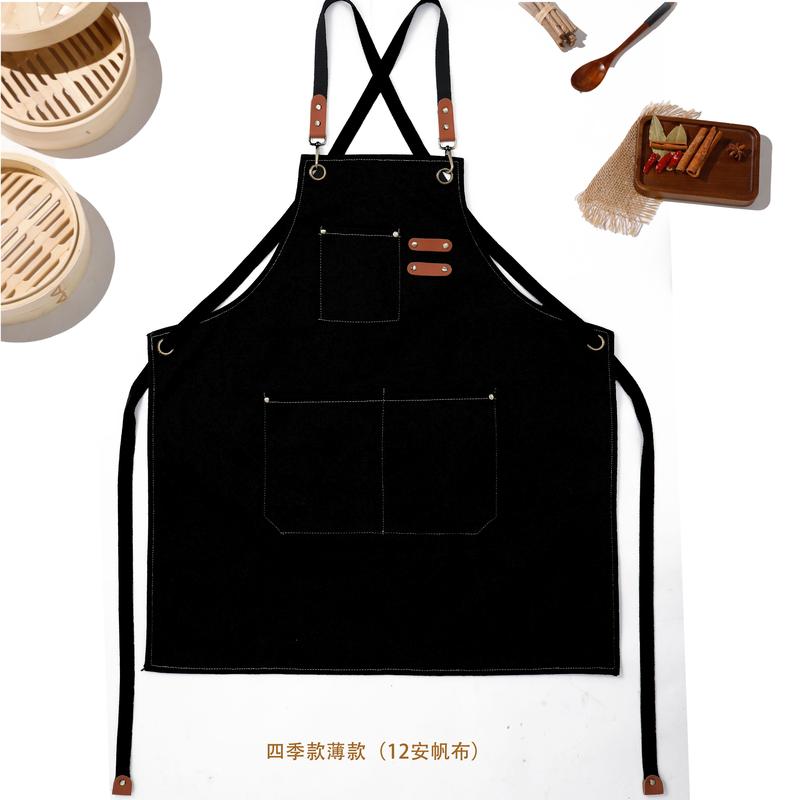 Apron Kanvas, Logo Tersuai, Fesyen, Sesuai untuk Berkebun, Melukis ...