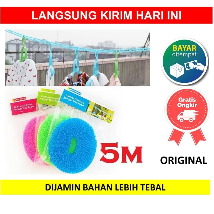 Promo Tali Jemuran Baju Gantungan Jemur 5 Meter 5m 5meter m Clothes ...